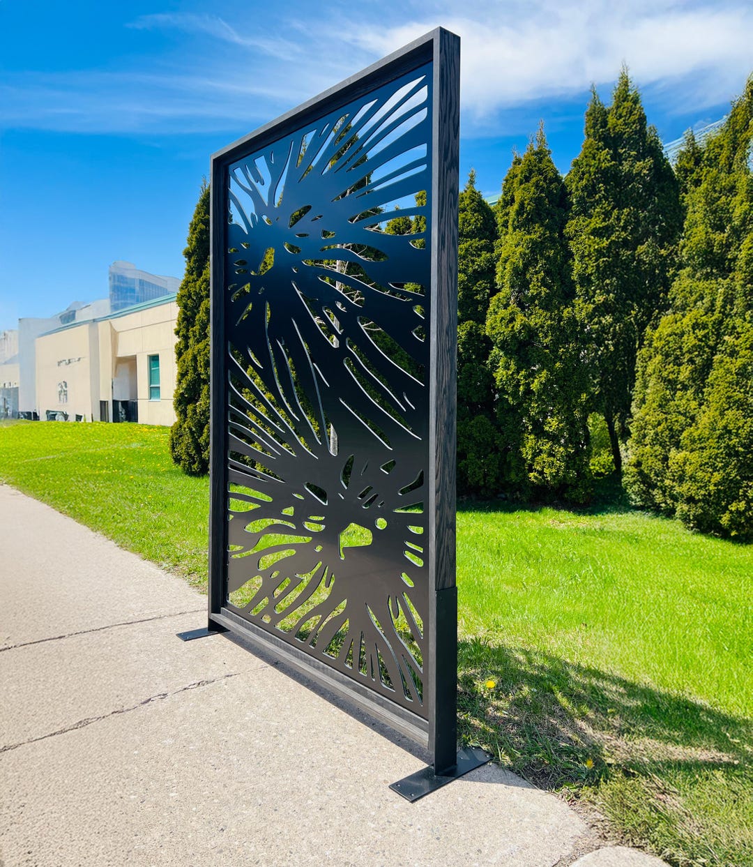 Outdoor Privacy Screen Panel, Modern Garden Partition, Decorative Fence ...
