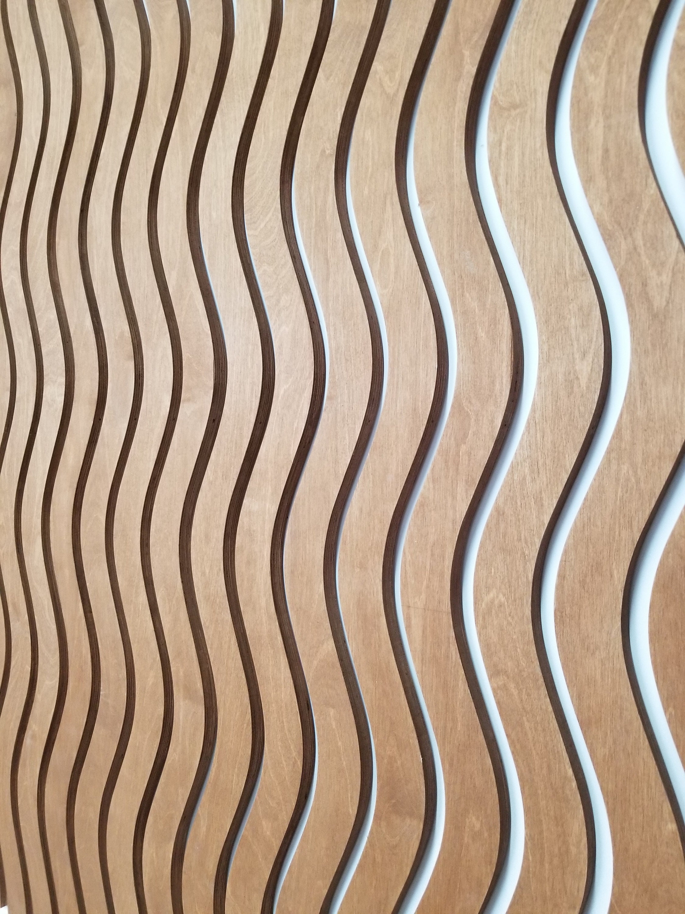 Wood Panel, Curvy Wood Wall Panel, Curvy Wood Slat for Living Room ...