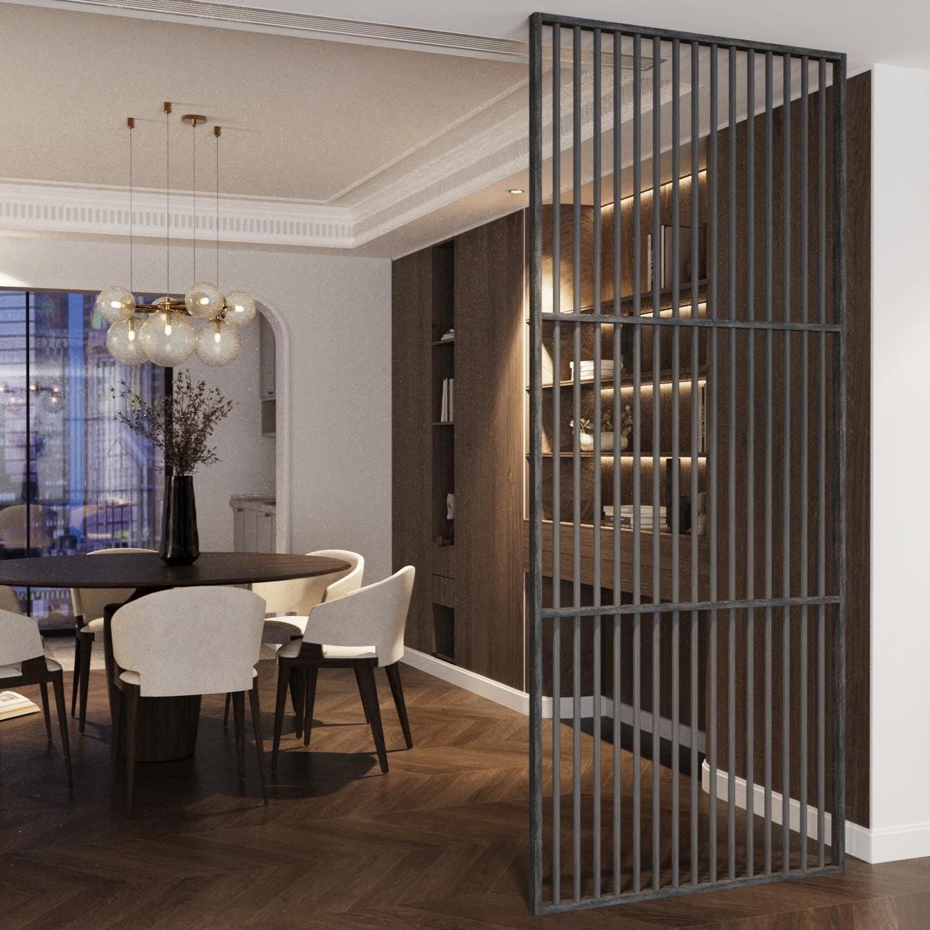 Bamboo Pole Room Divider: Natural Vertical Slat Partition - Etsy