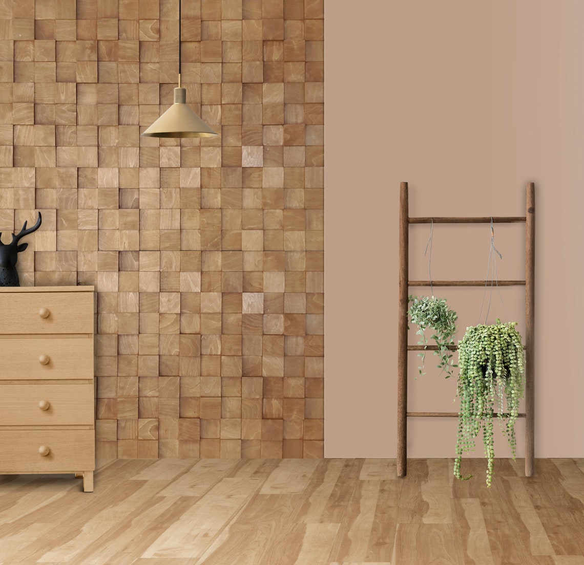Wooden Cube Panel Wooden Wall Tiles for Living Room Textured - Etsy