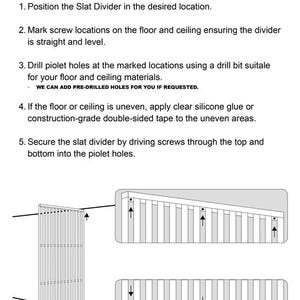 Solid Red Oak Wood Slat Room Divider | Modern Open Space Partition ...