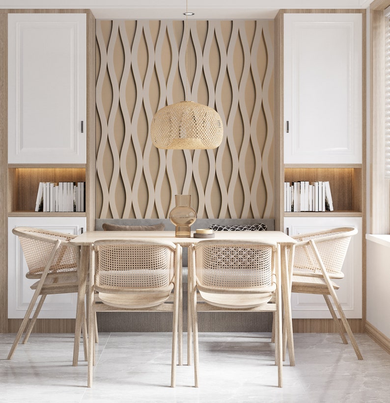 Wavy Wood Wall Panel Wavy Wood Slat Acoustic Curvy Wood - Etsy UK