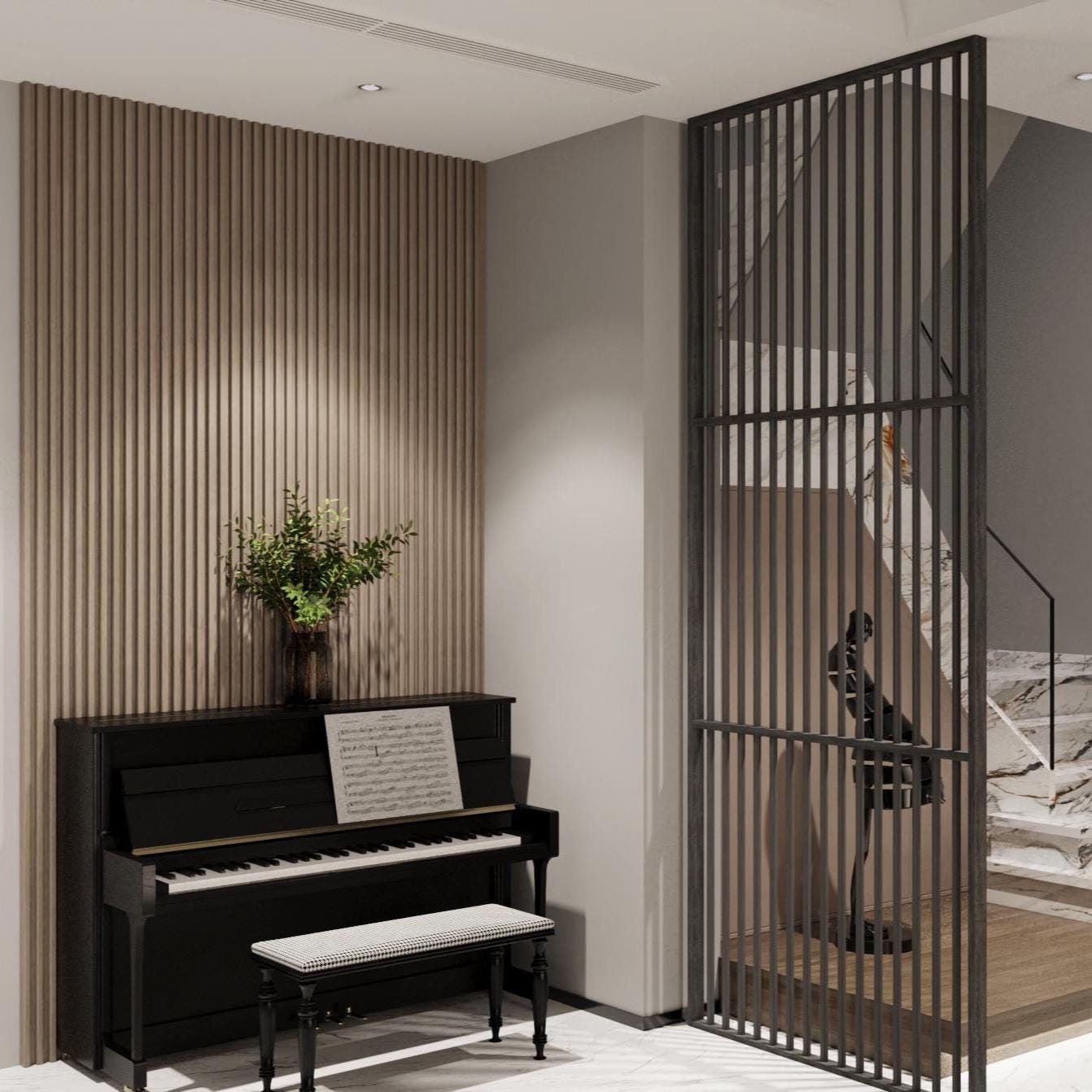 Bamboo Pole Room Divider: Natural Vertical Slat Partition - Etsy