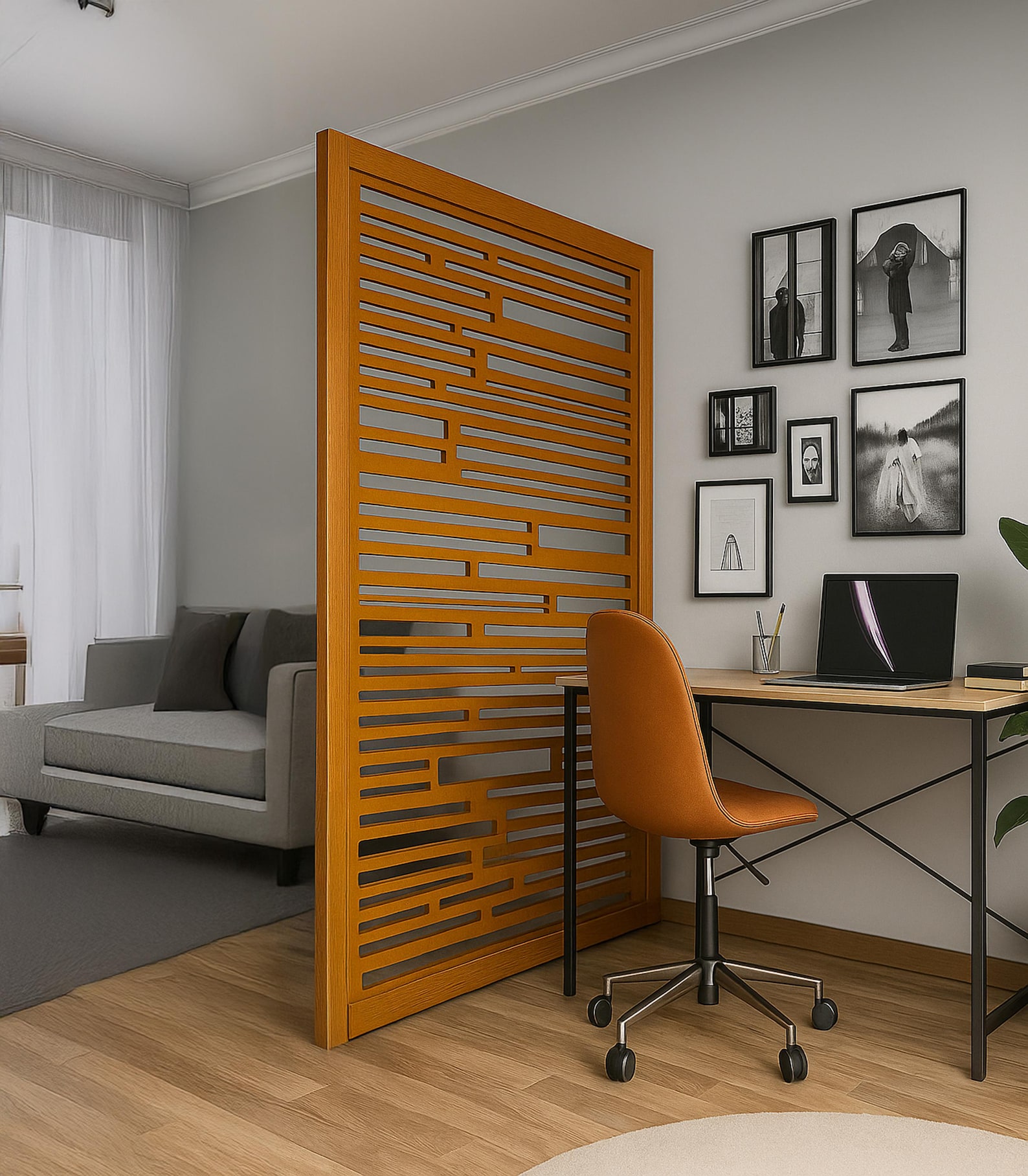 Framed Custom Room Divider Panels, Choose Your Material and Color ...