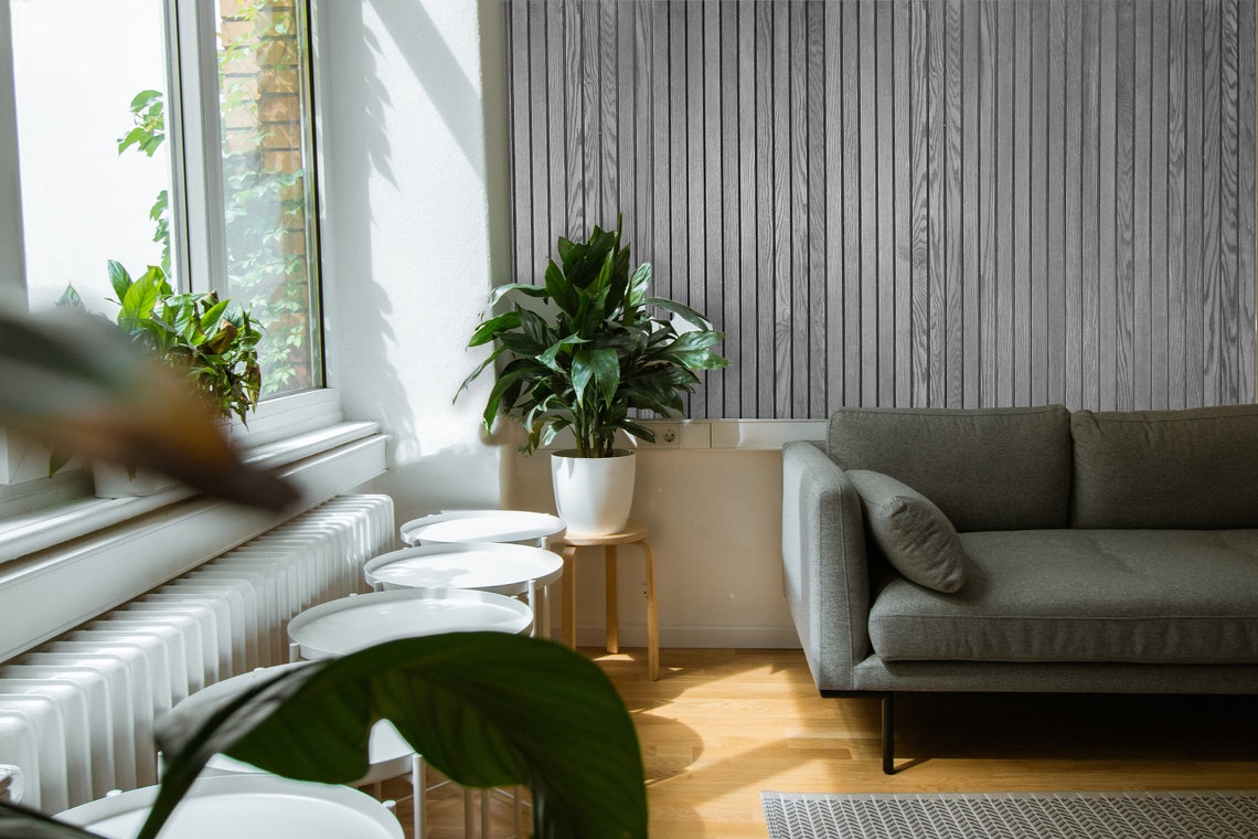 Solid Red Oak Wood Slat Wall Panels: Modern Accent Cladding - Etsy