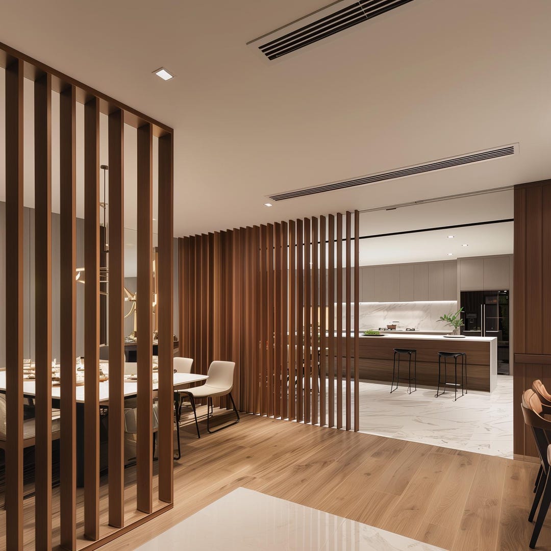 Fully Rotatable Wood Slats | Customizable Room Dividers | Adjustable ...