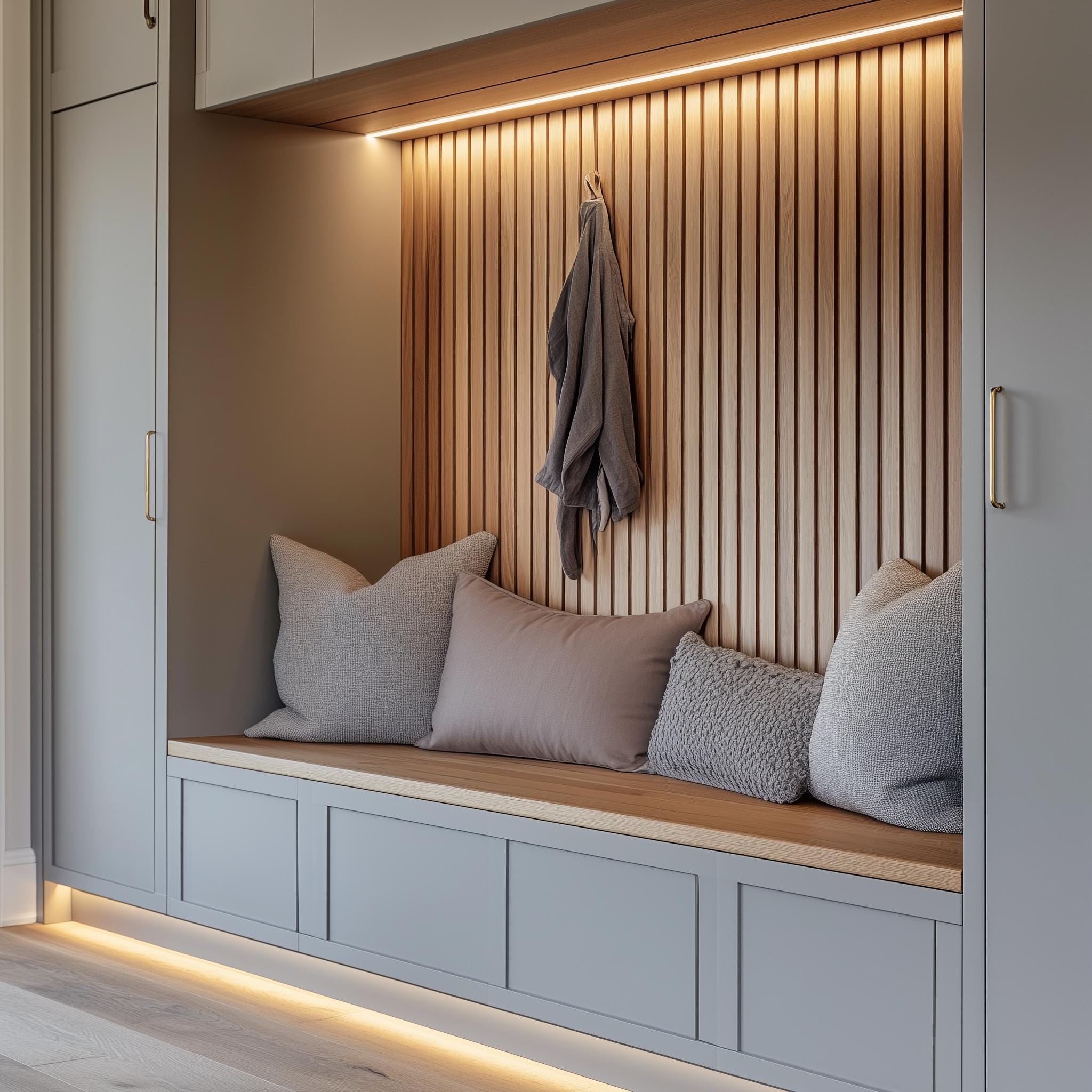 Red Oak Wood Slat Wall Panel: Modern Accent Wall, Easy Install - Etsy ...