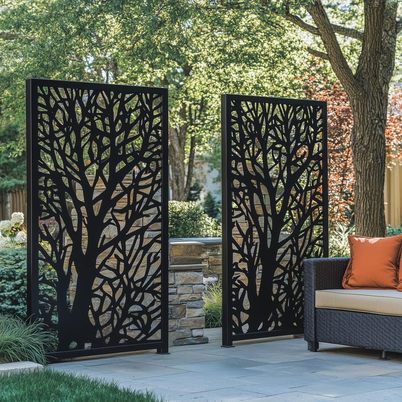 Custom Metal Privacy Screen: Aluminum Composite or HDPE, Outdoor Art ...