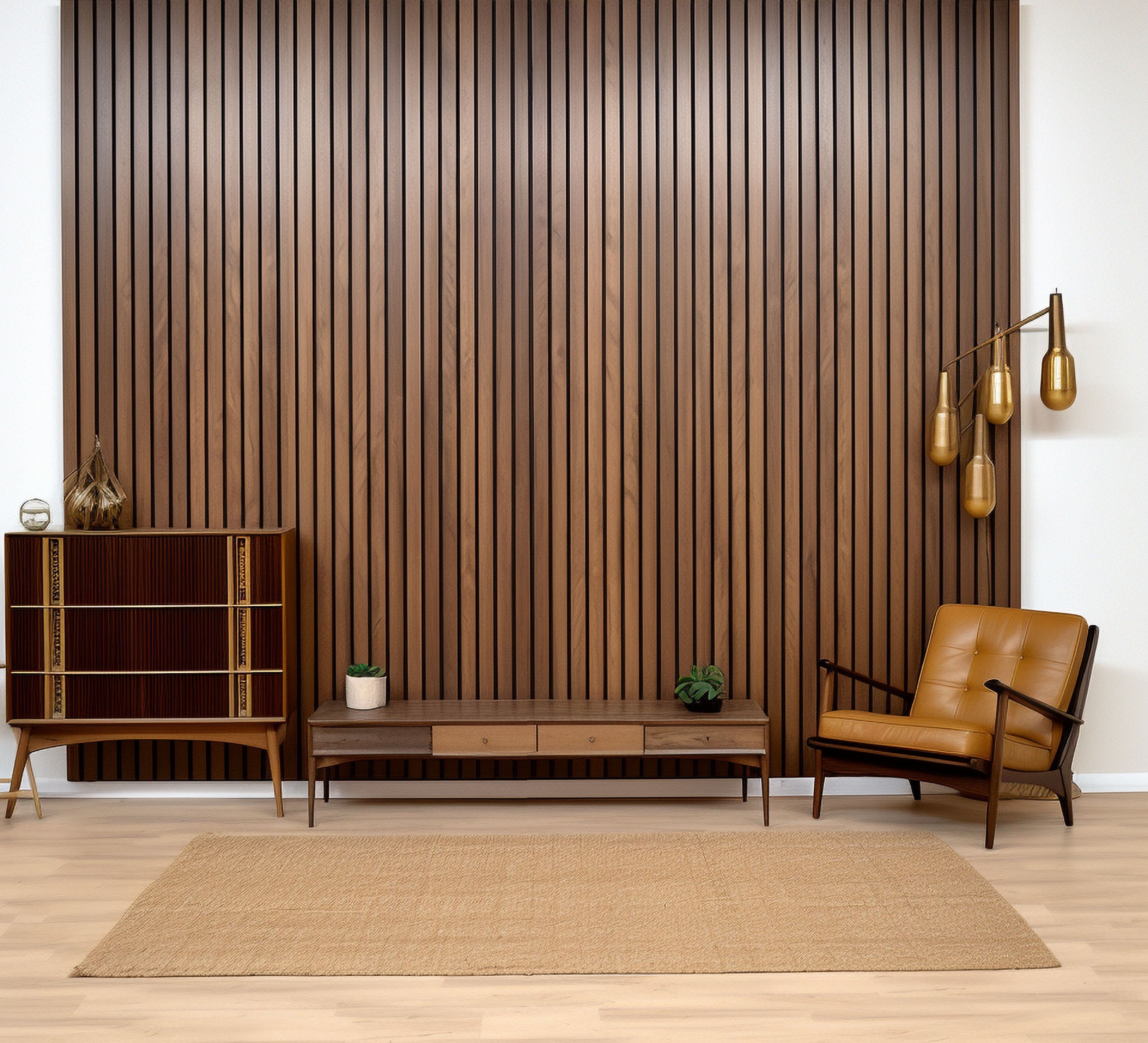 Solid Red Oak Wood Slat Wall Panels: Modern Accent Cladding - Etsy