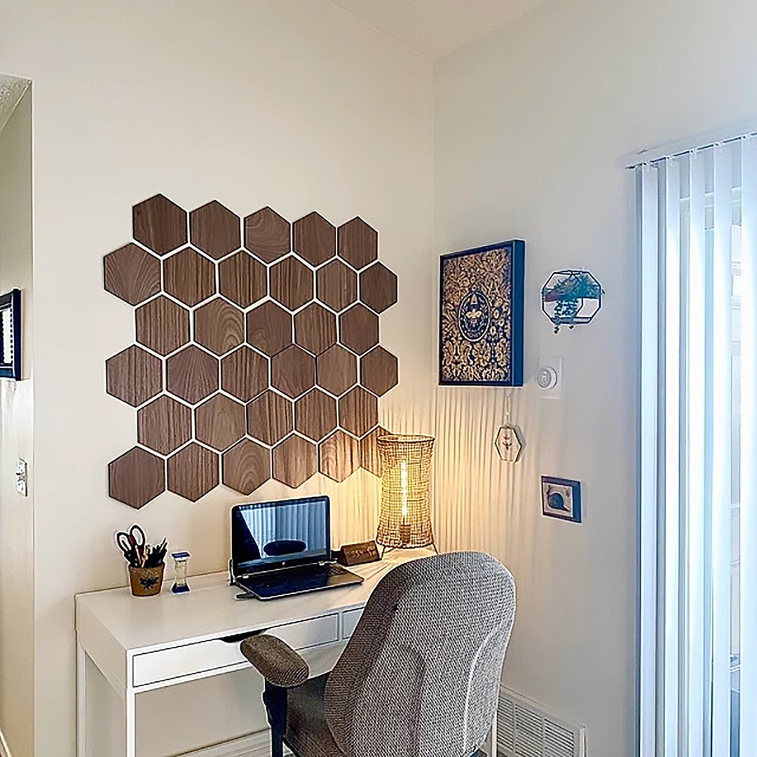 3D Hexagon Wall Art Panel Custom Wall Panel Tiles for Living - Etsy