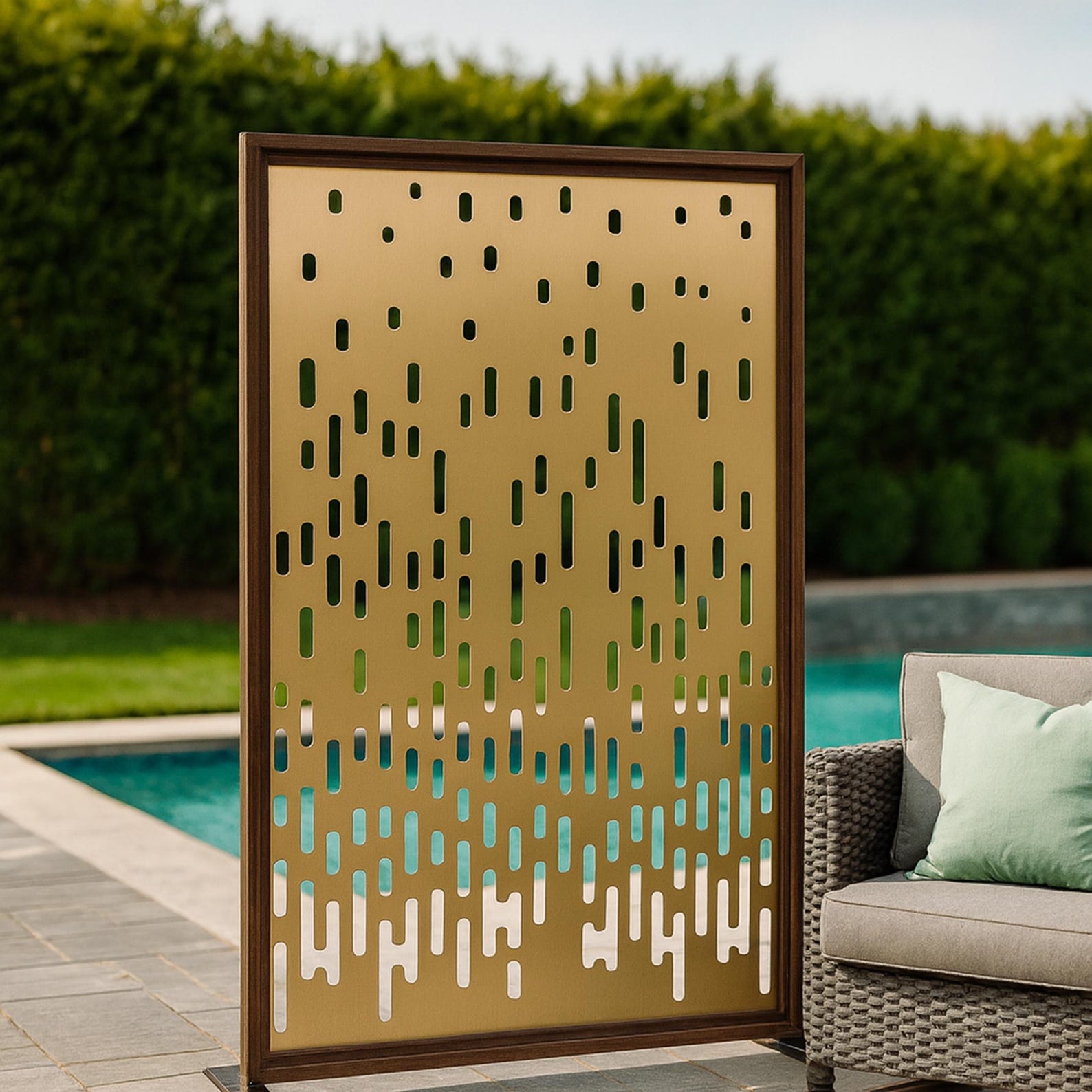 Custom Metal Privacy Screen: Aluminum Composite or HDPE, Outdoor Art ...