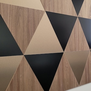 Acoustic Panel, 3d Triangle Wall Paneling, DIY Wall Décor Wooden Tiles ...
