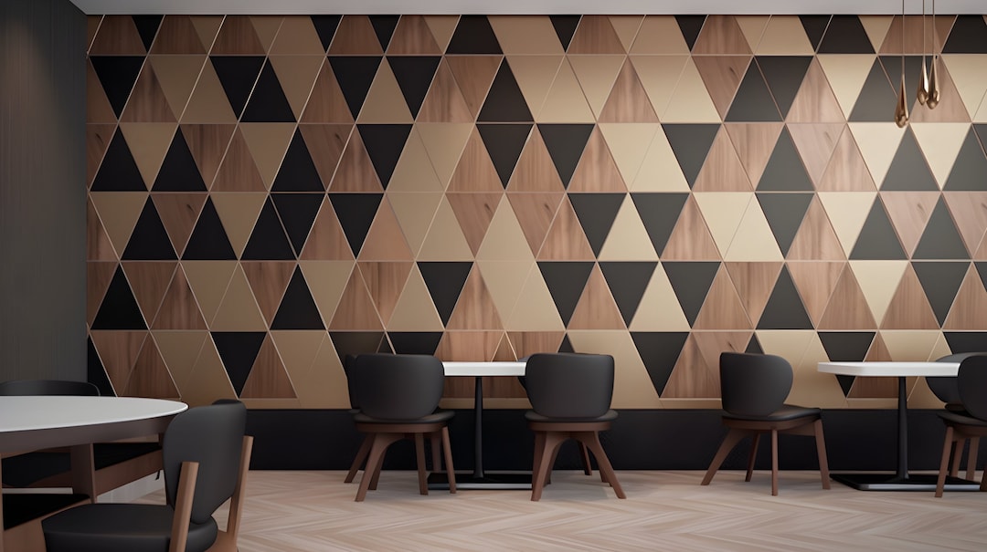 Acoustic Panel, 3d Triangle Wall Paneling, DIY Wall Décor Wooden Tiles ...
