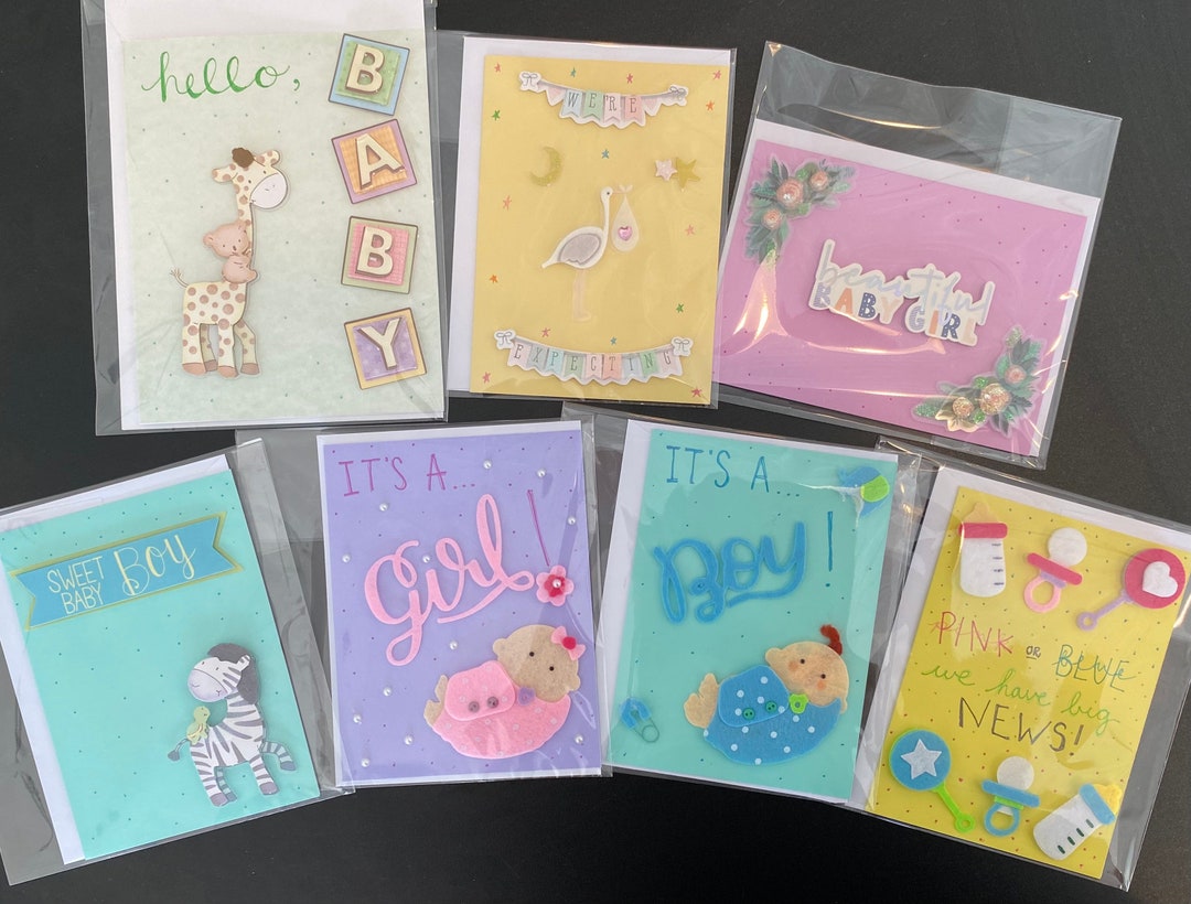 Handmade 3D Baby Shower Cards With Envelopes - Etsy