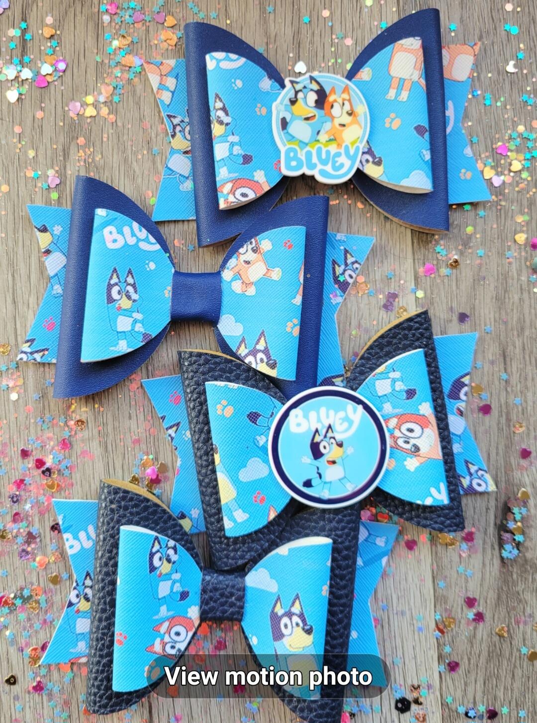 Blue Dog Character Hair Bow: 5" Faux Leather With Alligator Clip. - Etsy