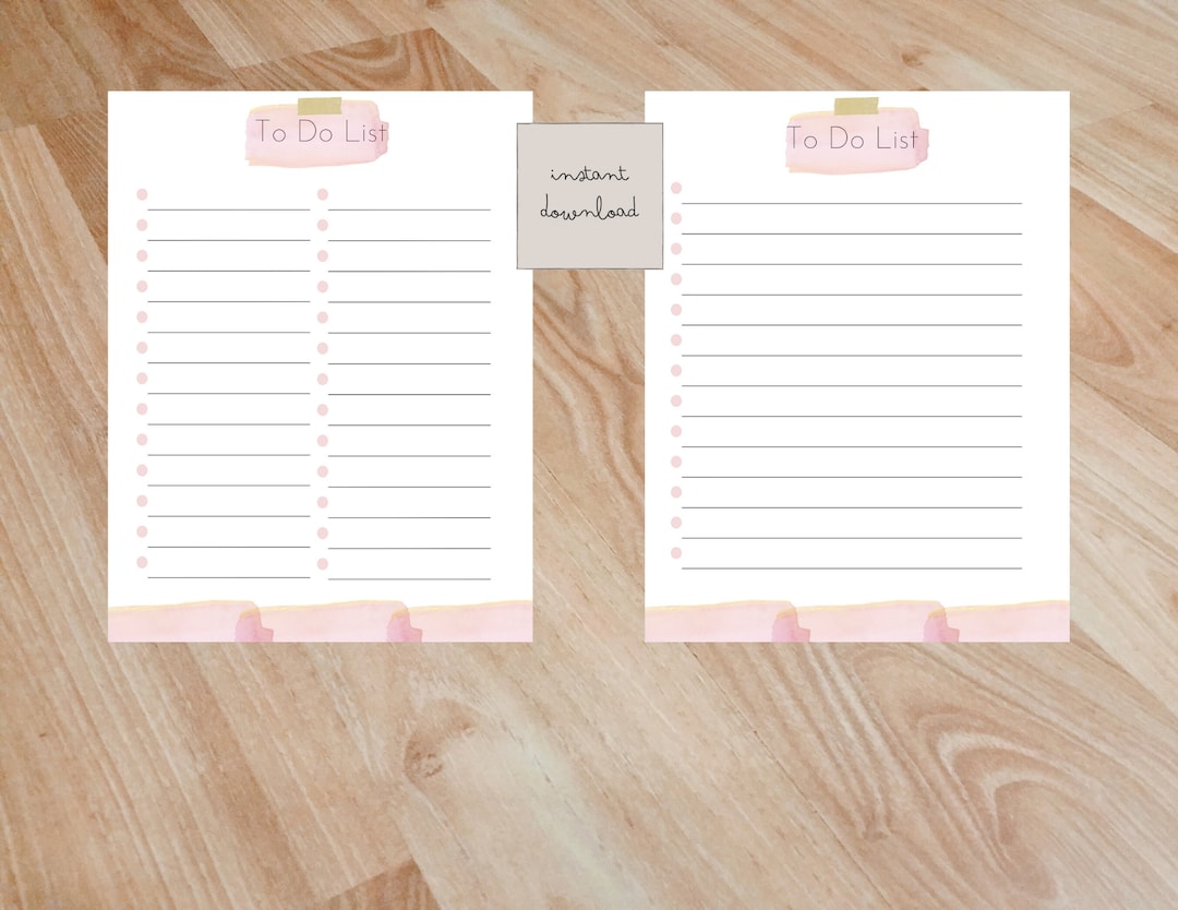 To Do List Watercolor - Etsy