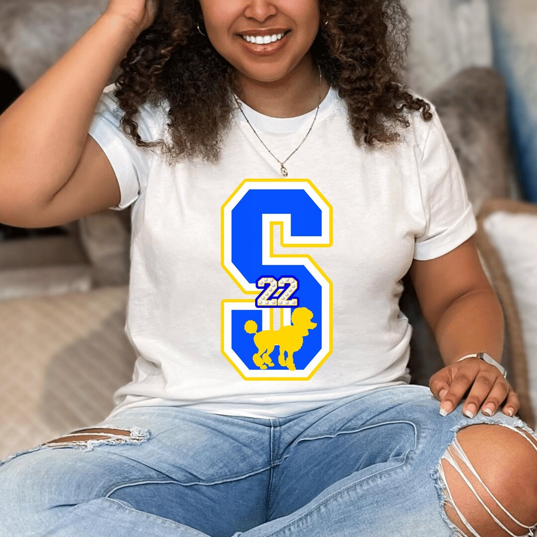 Sigma Gamma Rho Sorority Varsity Letter S Pretty Poodle Soror T-shirt ...