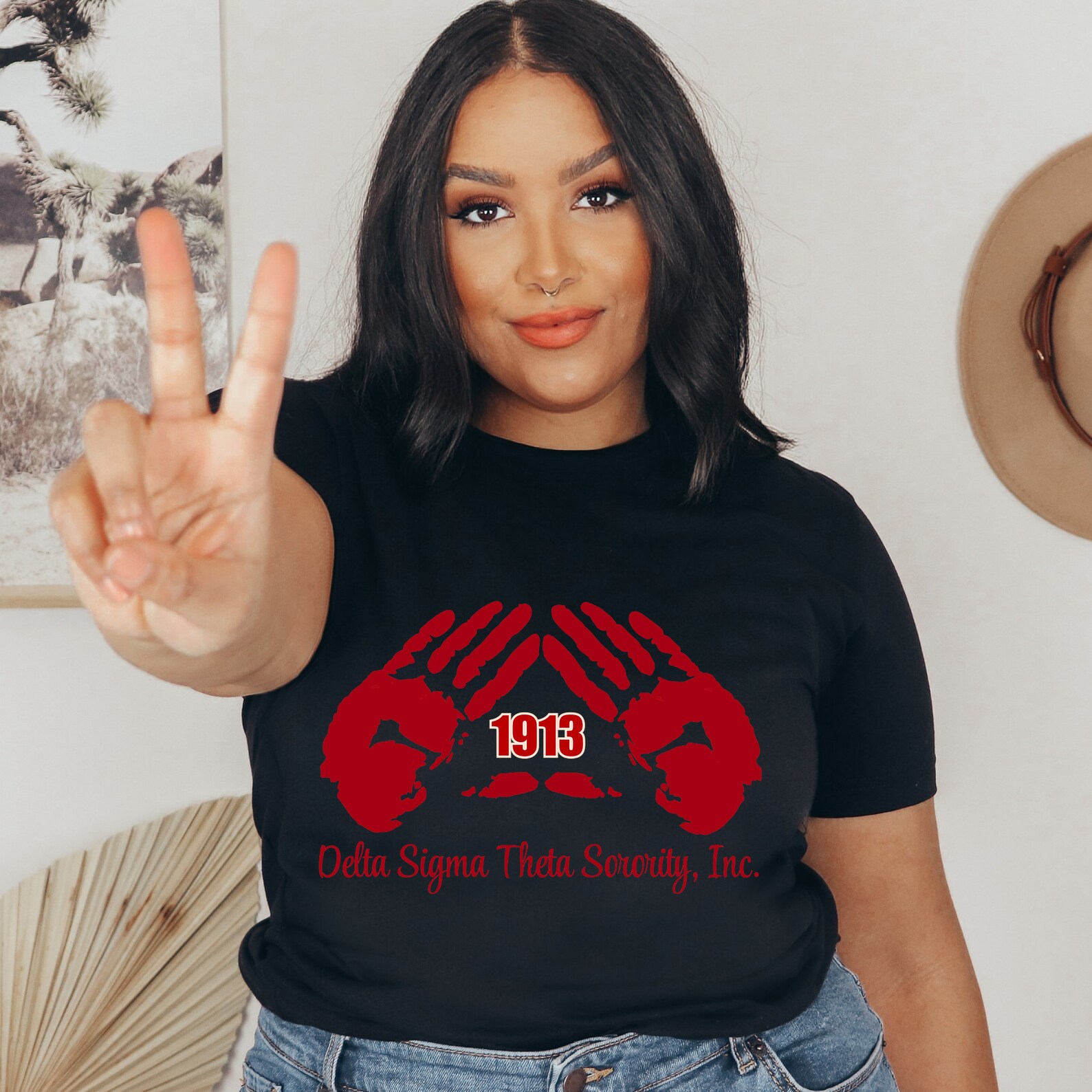 Delta Pyramid Hand Sign 1913 delta Sigma Theta Sorority - Etsy