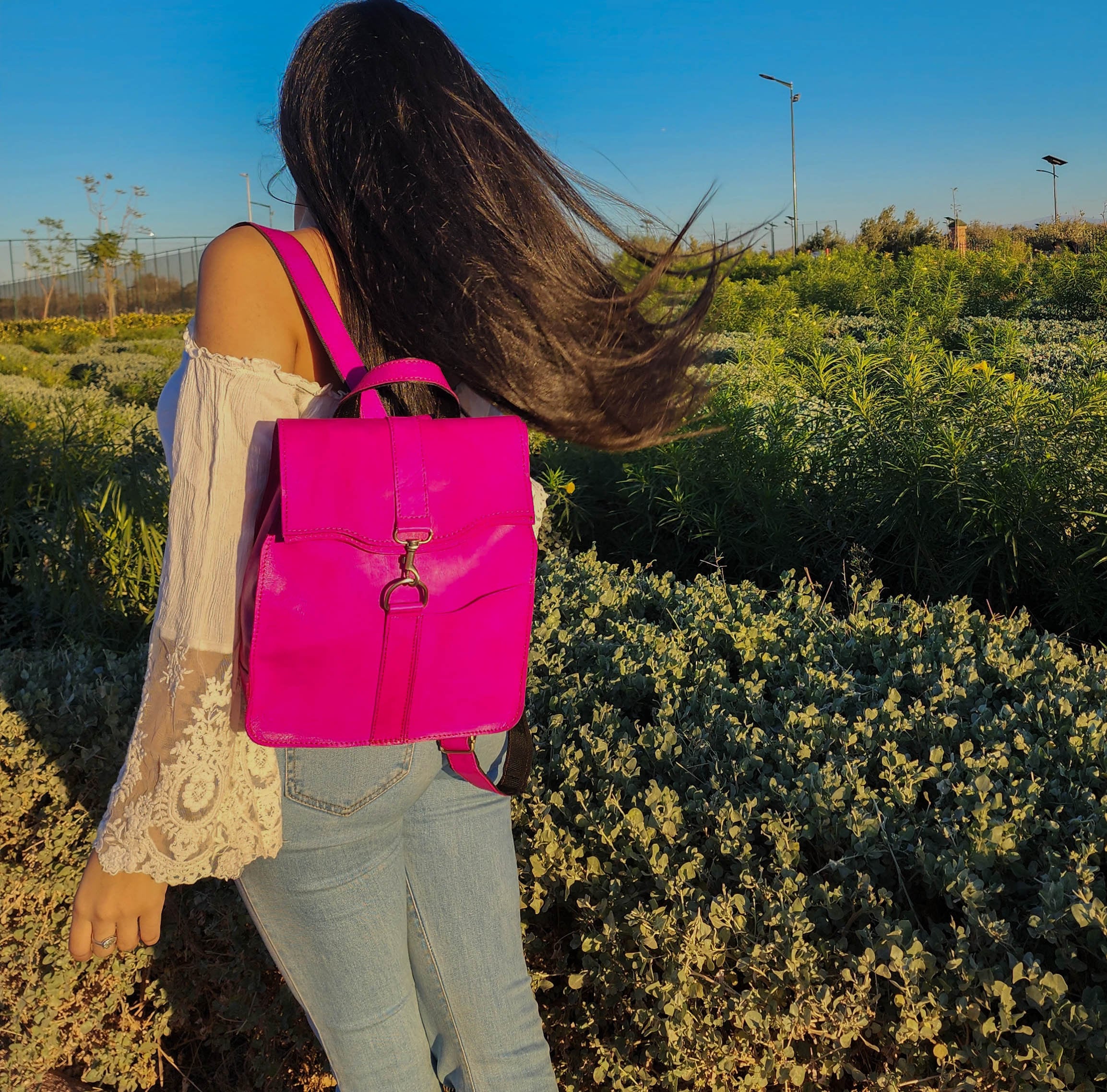 Pink Leather Backpack for Women With a Gifted Clutch. - Etsy