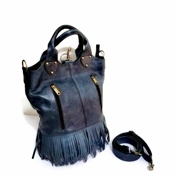 Leather Backpack Convertible, Leather Backpack Women, Leather Bag Hobo ...