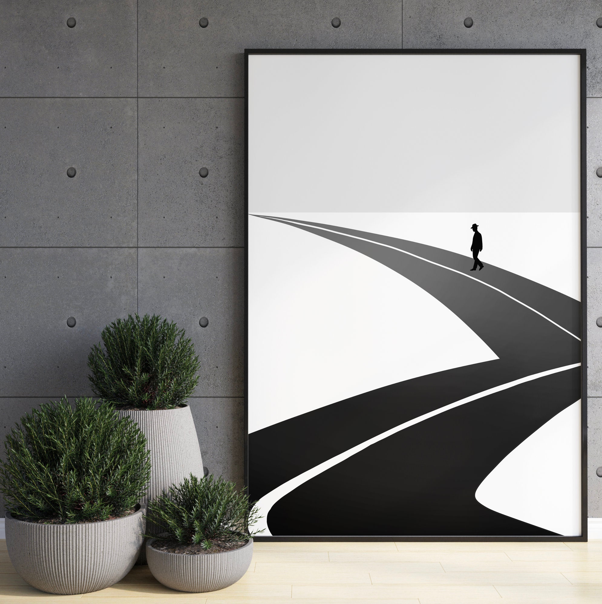 Minimalism | White and Black | Printable Wall Picture | Digital Poster ...