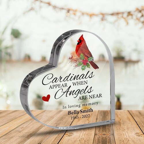 Personalized Cardinal Memorial Plaque Cardinals Appear When - Etsy