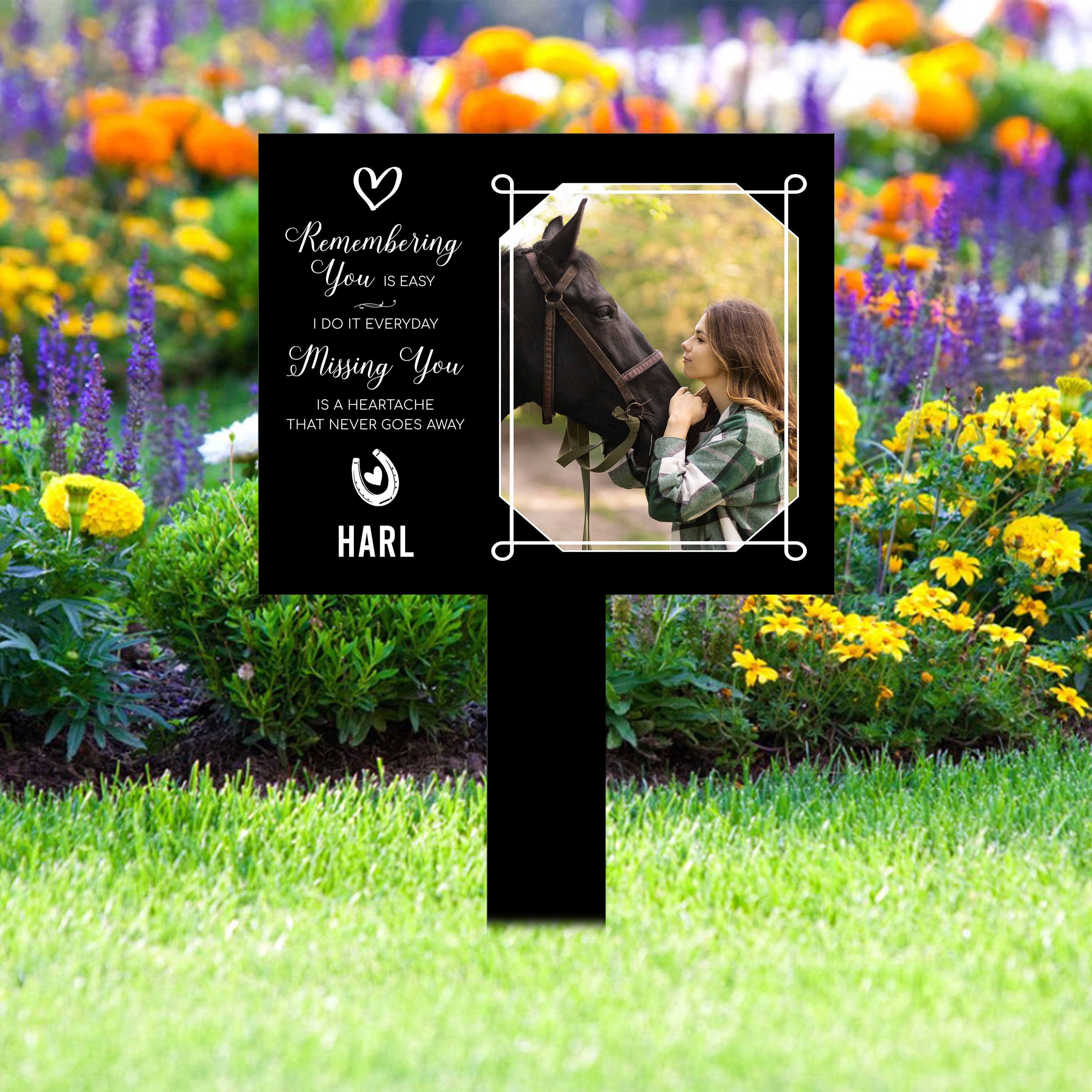 Personalised Horse Memorial Metal Plaque Stake Pet Grave - Etsy