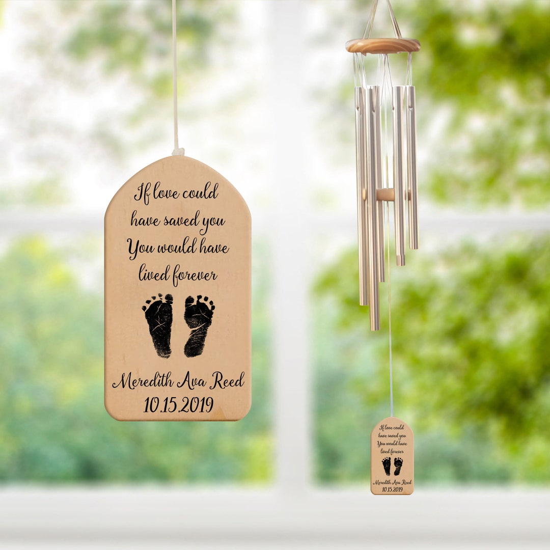 Personalized Baby Memorial Wind Chime, Infant Loss Sympathy Gift - Etsy