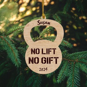 Kettlebell Ornament Customized, Gym Wooden Ornament, Workout Ornament ...