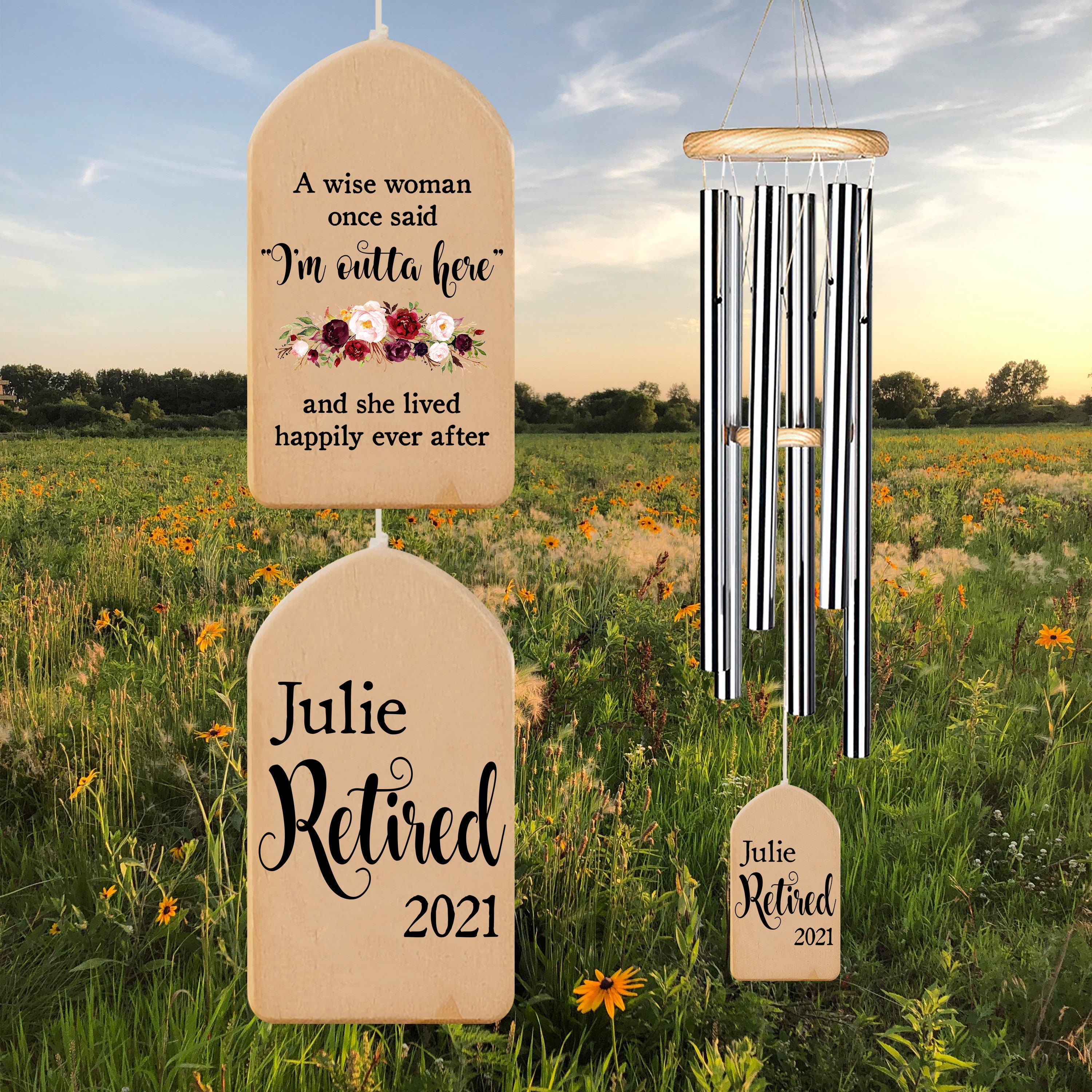 Retirement Wind Chime Personalized Gift for Retired Teacher - Etsy