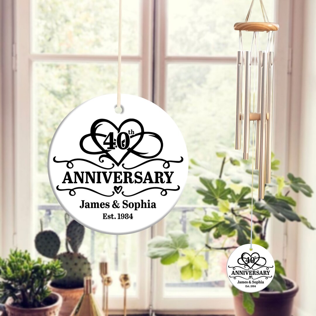 Anniversary Wind Chime, Infinity Wind Chime, Wedding Anniversary Gift ...