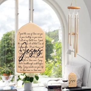 Jesus Wind Chime, Speak the Name of Jesus, Bible Verse Wind Chime ...