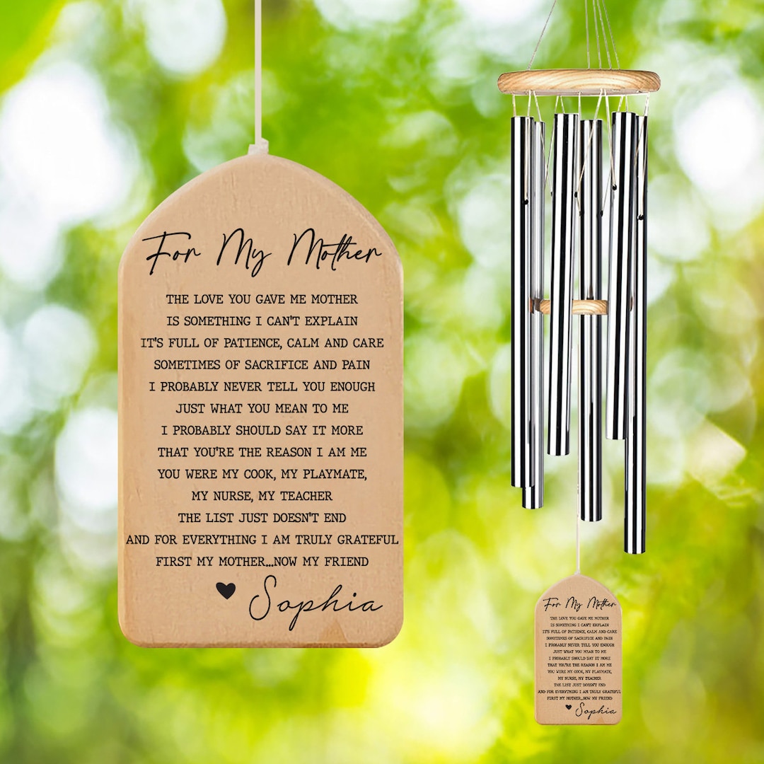 For My Mother Wind Chime Gift, First My Mother Now My Friend, Mother's ...