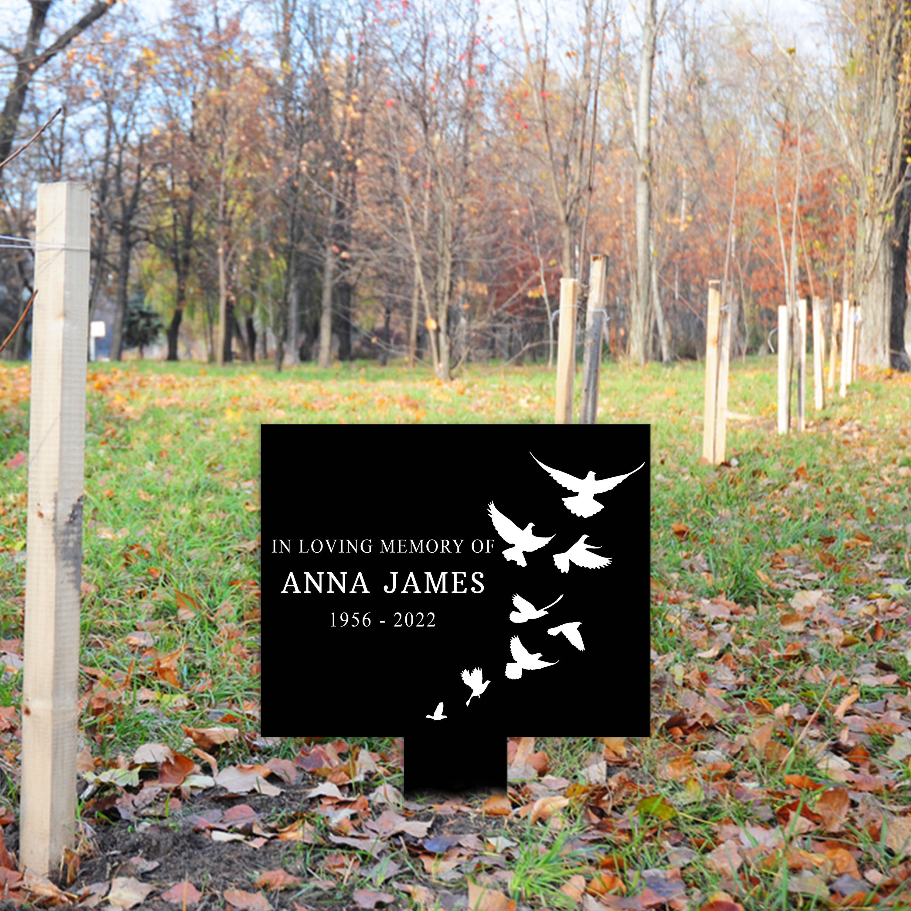 Personalised Sympathy Plaque Dove Peace Marker in Loving - Etsy