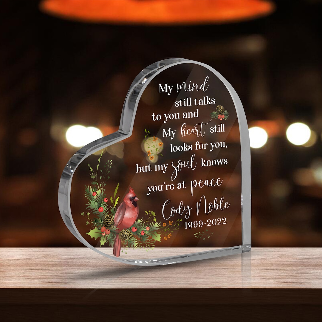 Custom Memorial Heart Sculpture, Cardinal Heart Sculpture, My Soul ...