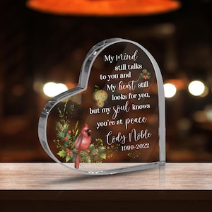 Custom Memorial Heart Sculpture, Cardinal Heart Sculpture, My Soul ...