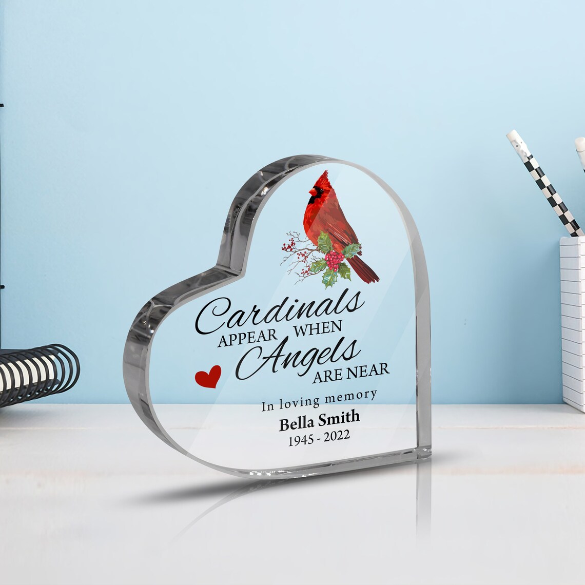 Personalized Cardinal Memorial Plaque, Cardinals Appear When Angels Are ...