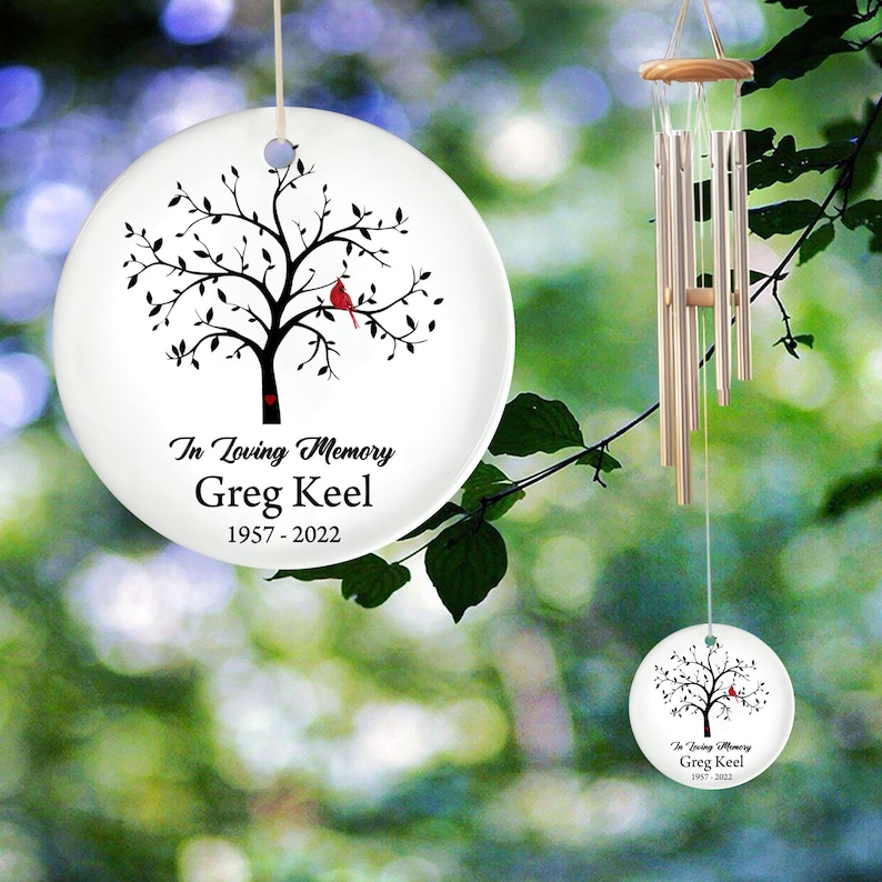 Custom in Loving Memory Wind Chime Ceramic Memorial Wind - Etsy