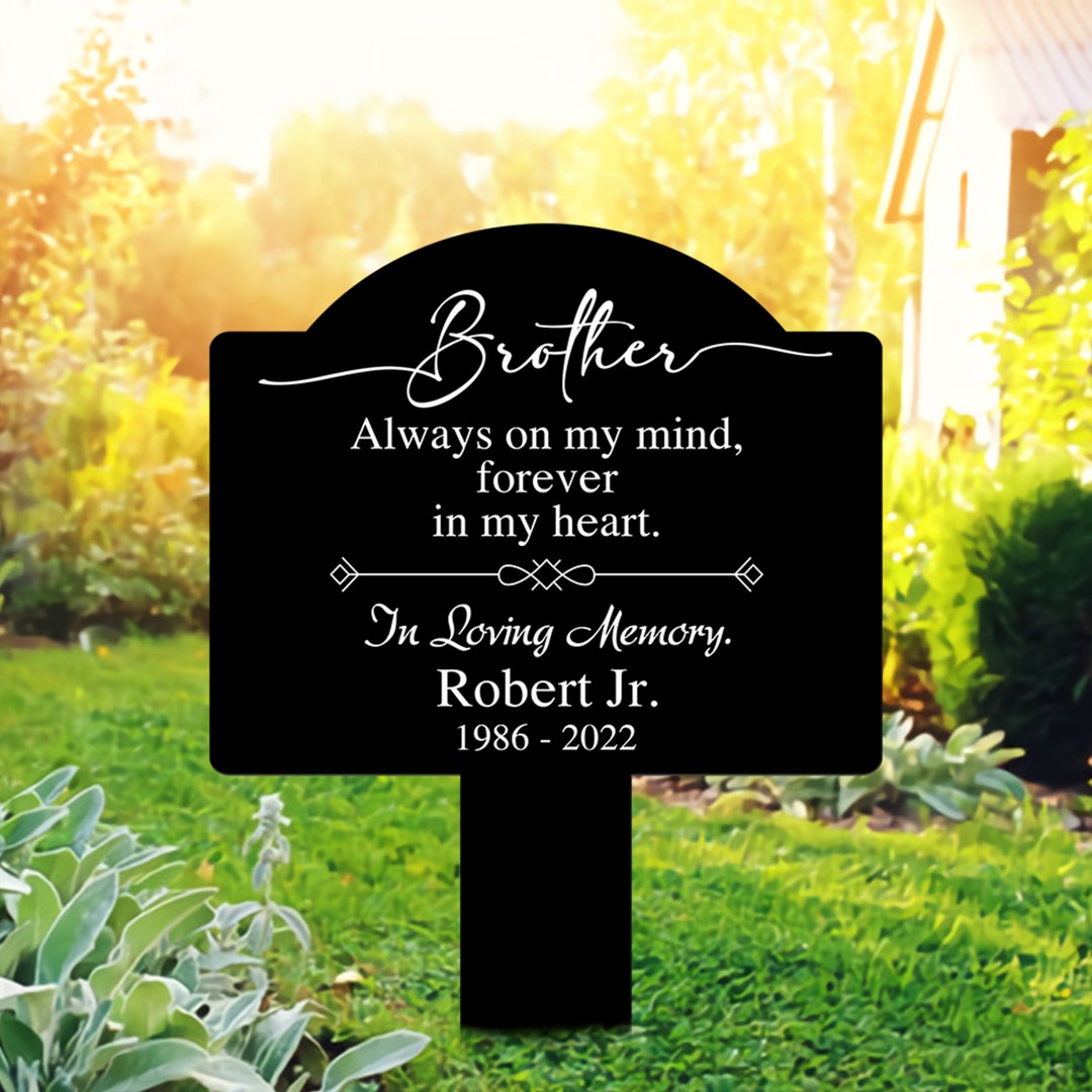 Loss of Brother Personalized Memorial Stake Acrylic, Brother Memorial ...