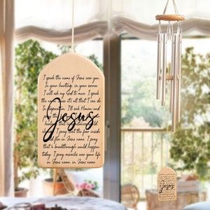 Jesus Wind Chime, Speak the Name of Jesus, Bible Verse Wind Chime ...