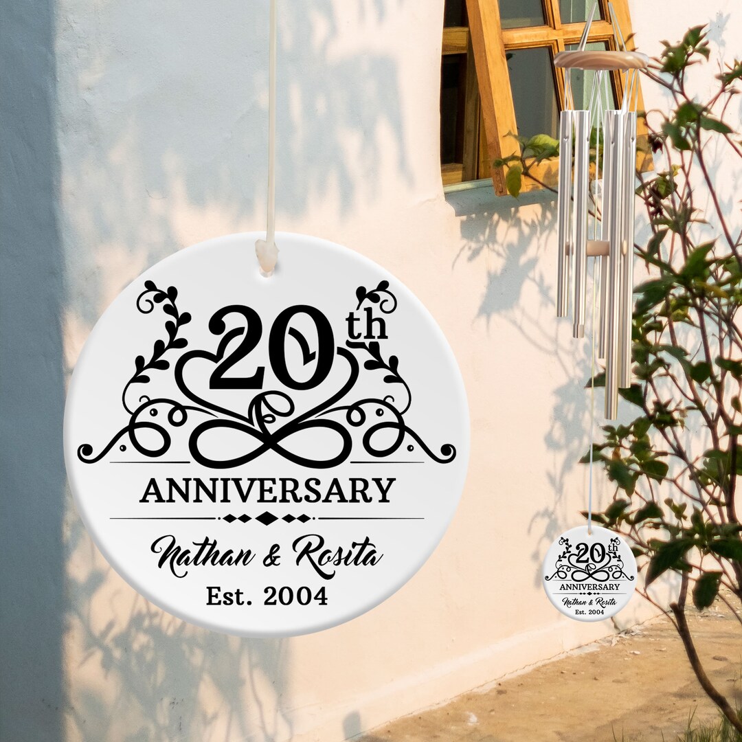 Anniversary Wind Chime, Infinity Wind Chime, Wedding Anniversary Gift ...