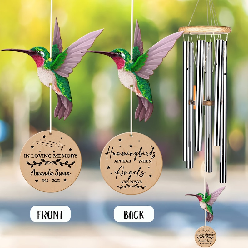 Hummingbirds Wind Chime Hummingbirds Appear When Angels Are - Etsy