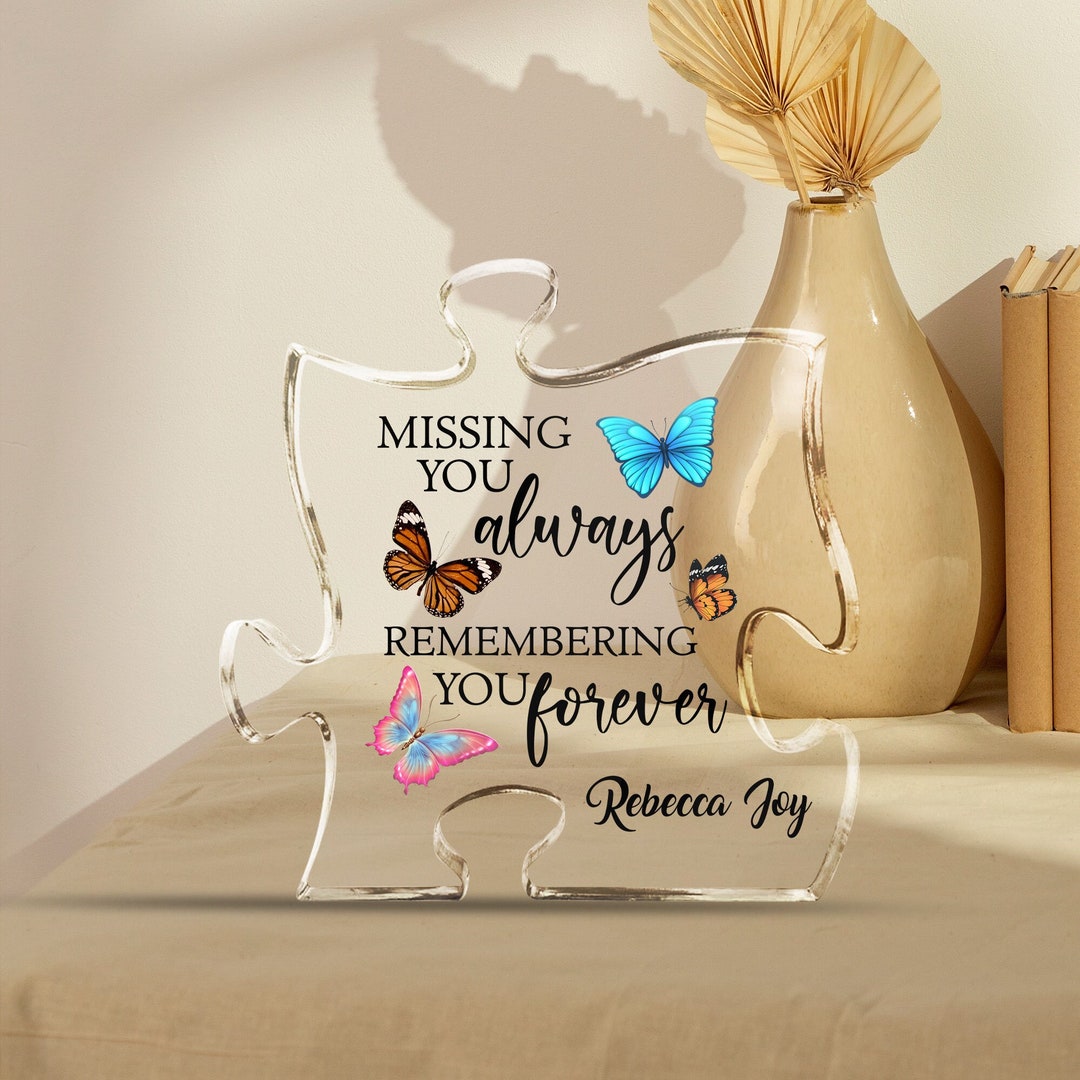 Custom Butterfly Memorial Acrylic Puzzle, in Loving Memory Acrylic ...