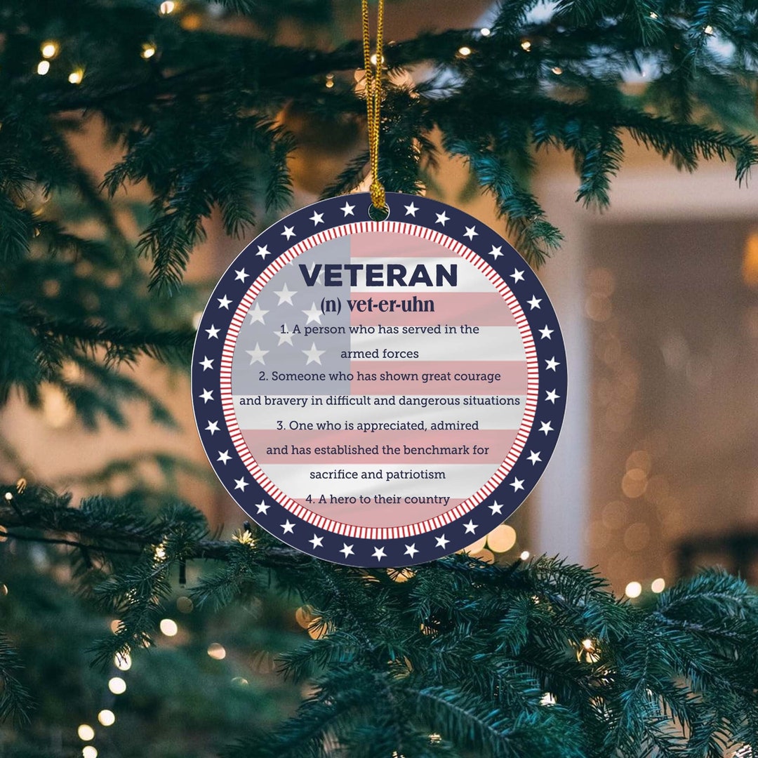 US Veteran Ornament Acrylic, Veterans Day Gift, Veteran Definition Gift ...