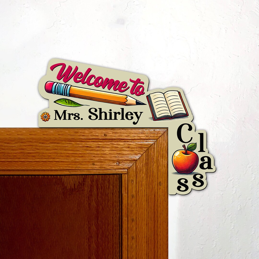 Class Door Corner Custom Wood Sign, Classroom Decor, Back to School ...