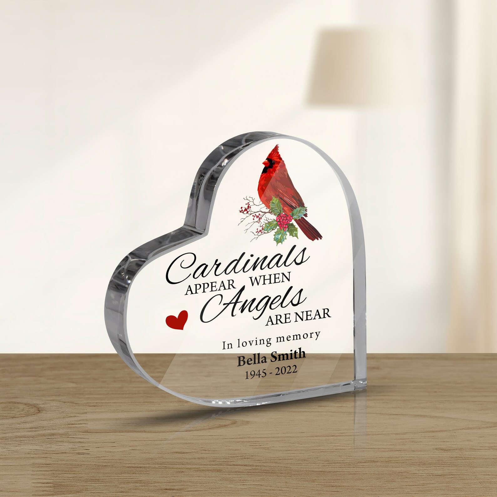 Personalized Cardinal Memorial Plaque, Cardinals Appear When Angels Are ...