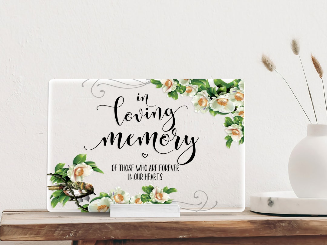 In Loving Memory Wedding Sign, Memorial Wedding Table Plaque ...