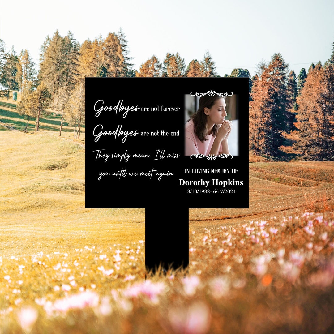 Custom Memorial Metal Plaque With Photo, Loss of Loved One Memorial ...