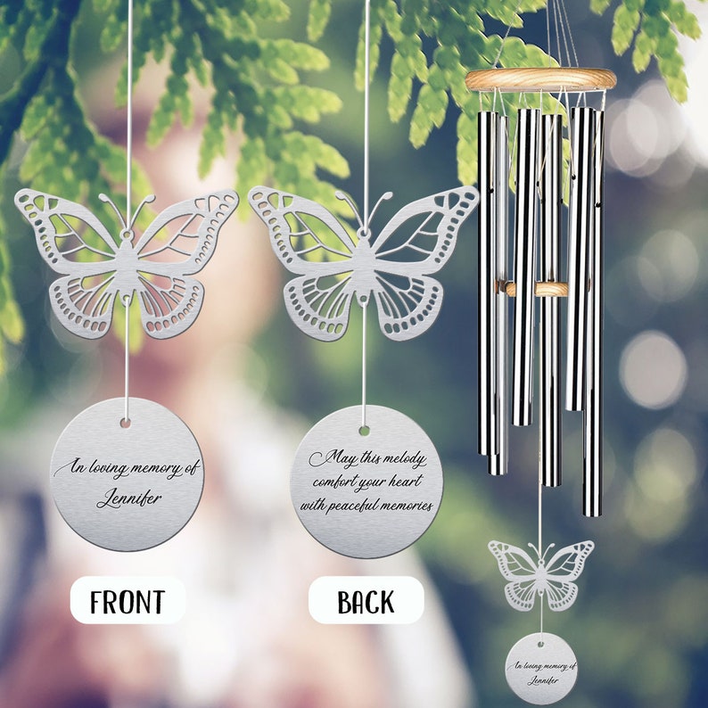 Custom in Loving Memory Wind Chime Butterfly Wind Chime - Etsy