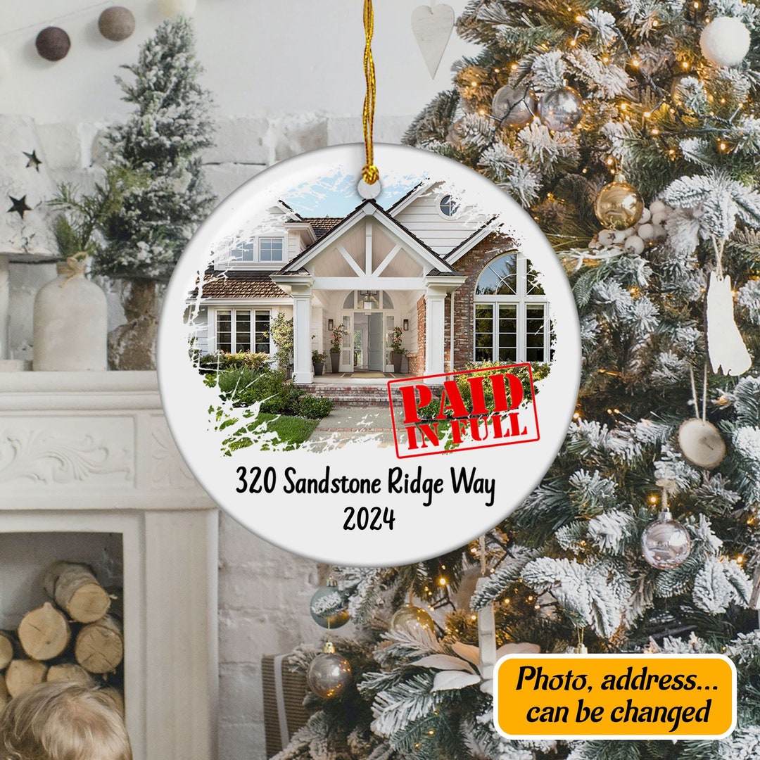 Custom Paid in Full Ornament Ceramic, Mortgage Payoff Gift, Debt Free ...